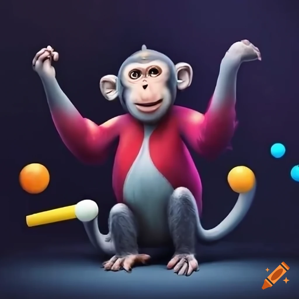 Monkey playing guitar and elephant playing drums in football jerseys on ...