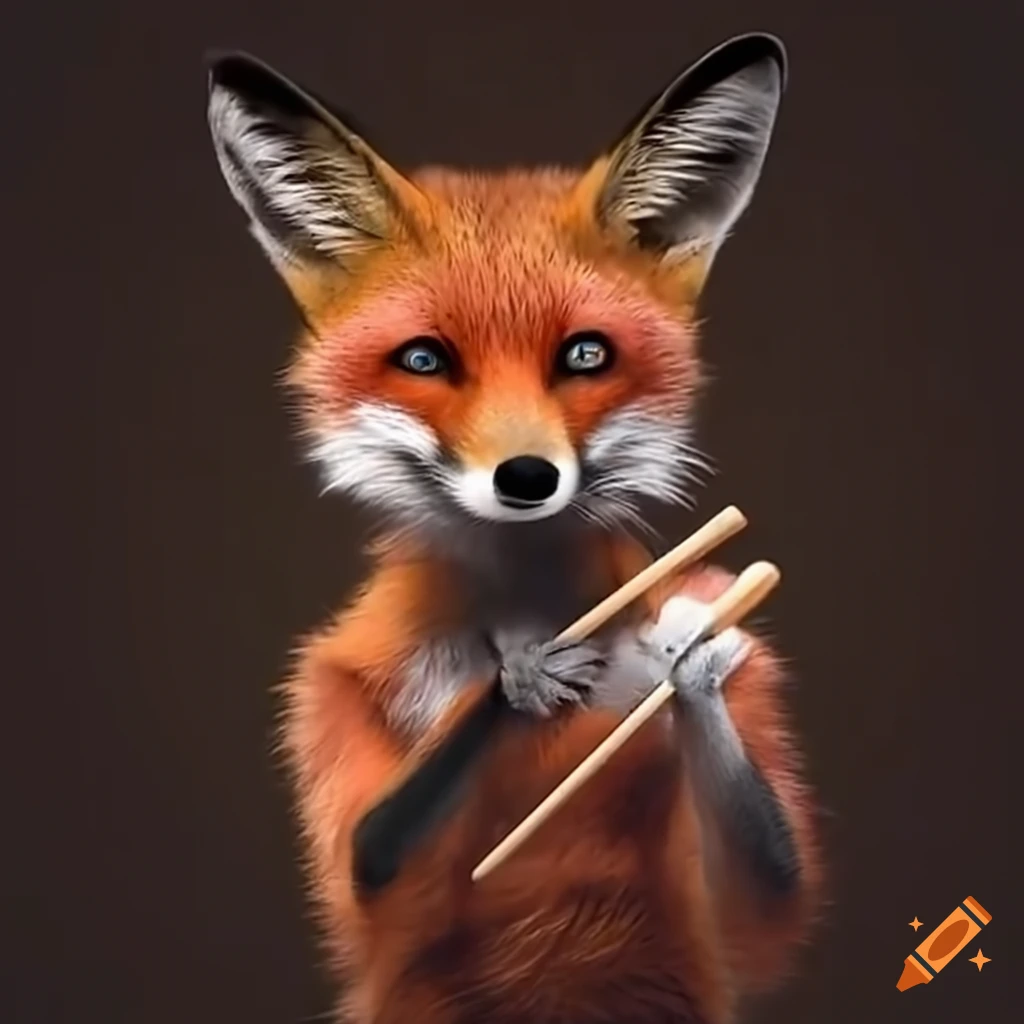 A fox playing the piano on Craiyon