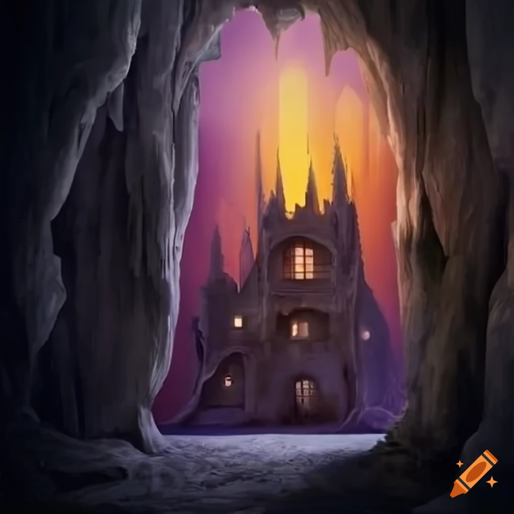 Castle hidden in a cave