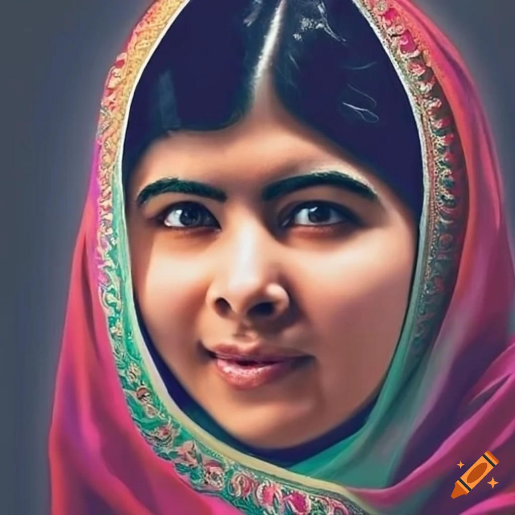 Portrait of malala yousafzai on Craiyon