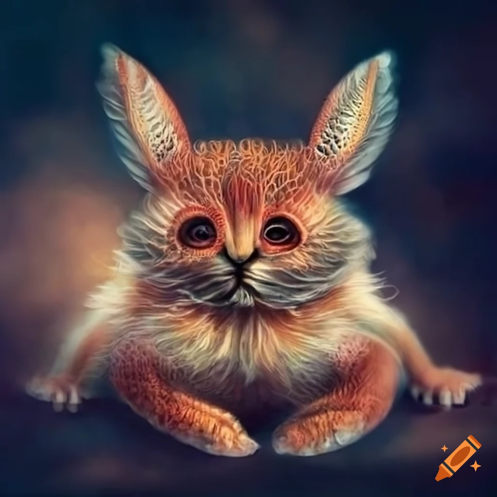 Artistic representation of cute animals on Craiyon