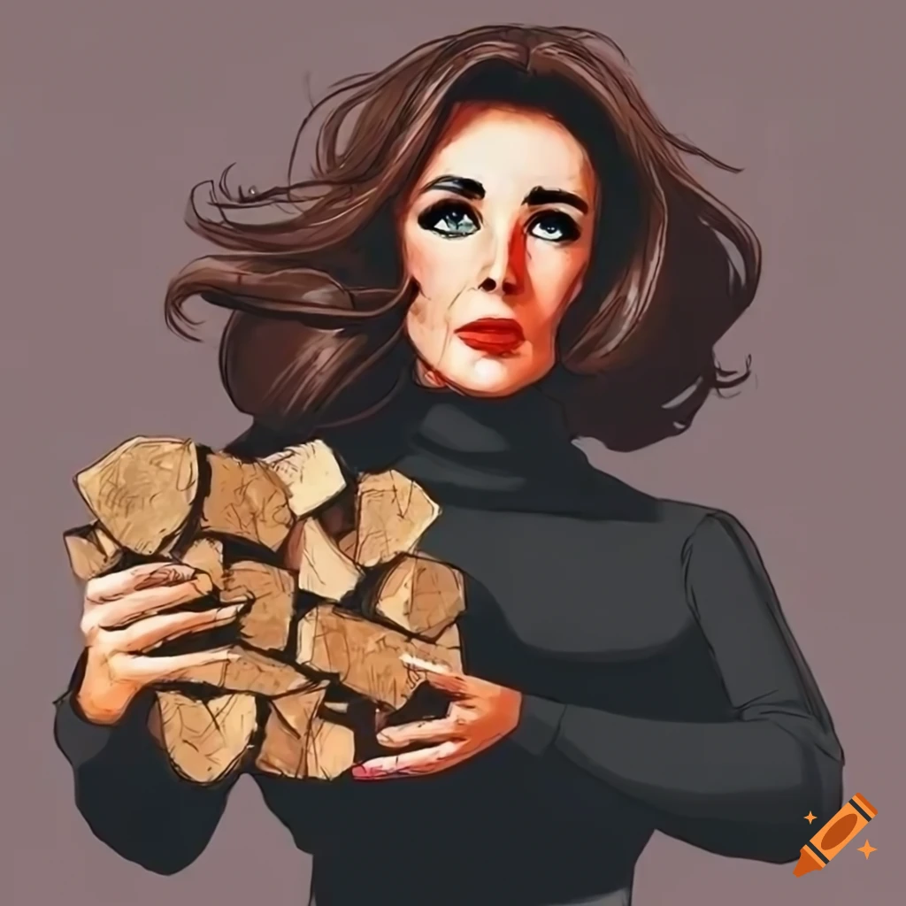 Comic book art of a confident woman with a bob haircut on Craiyon