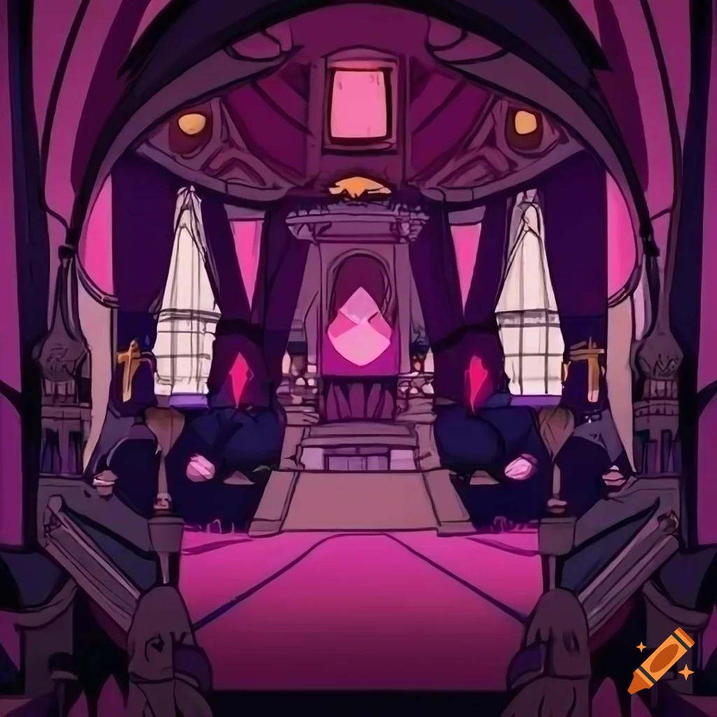 Gothic bed background in comic style on Craiyon
