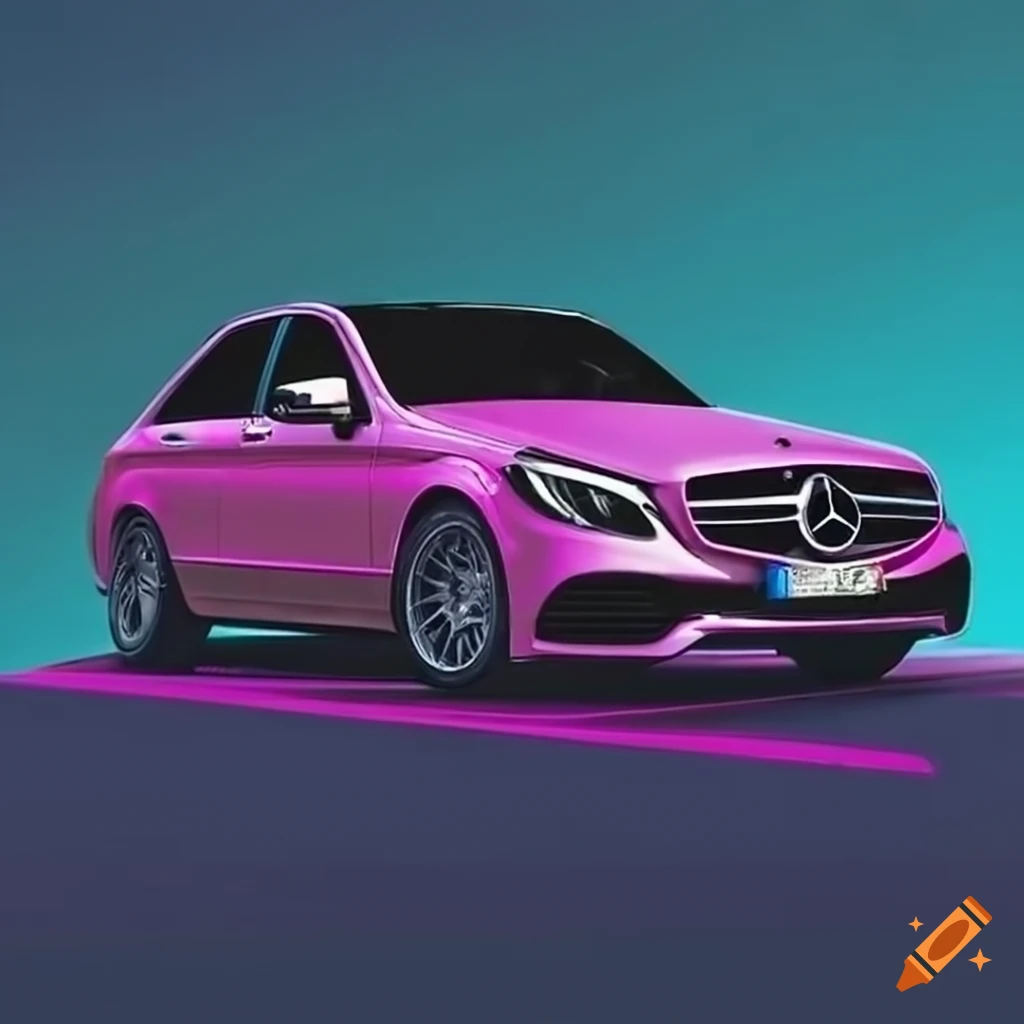 Retro style mercedes benz c200