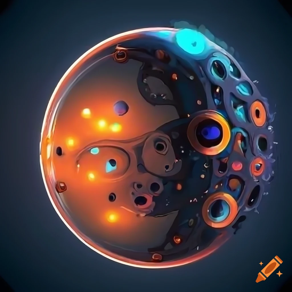 3D vector abstract artwork with metallic surfaces on Craiyon