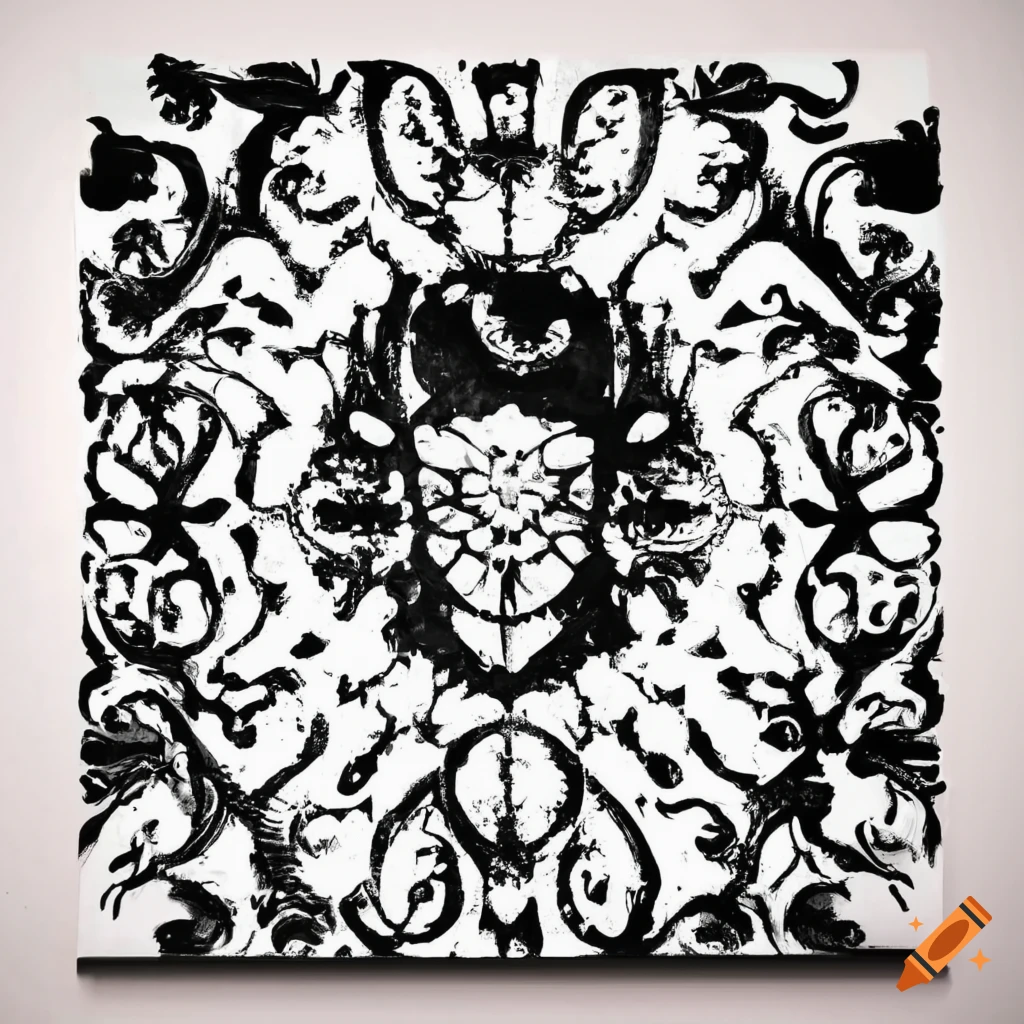 Black and white stencil artwork