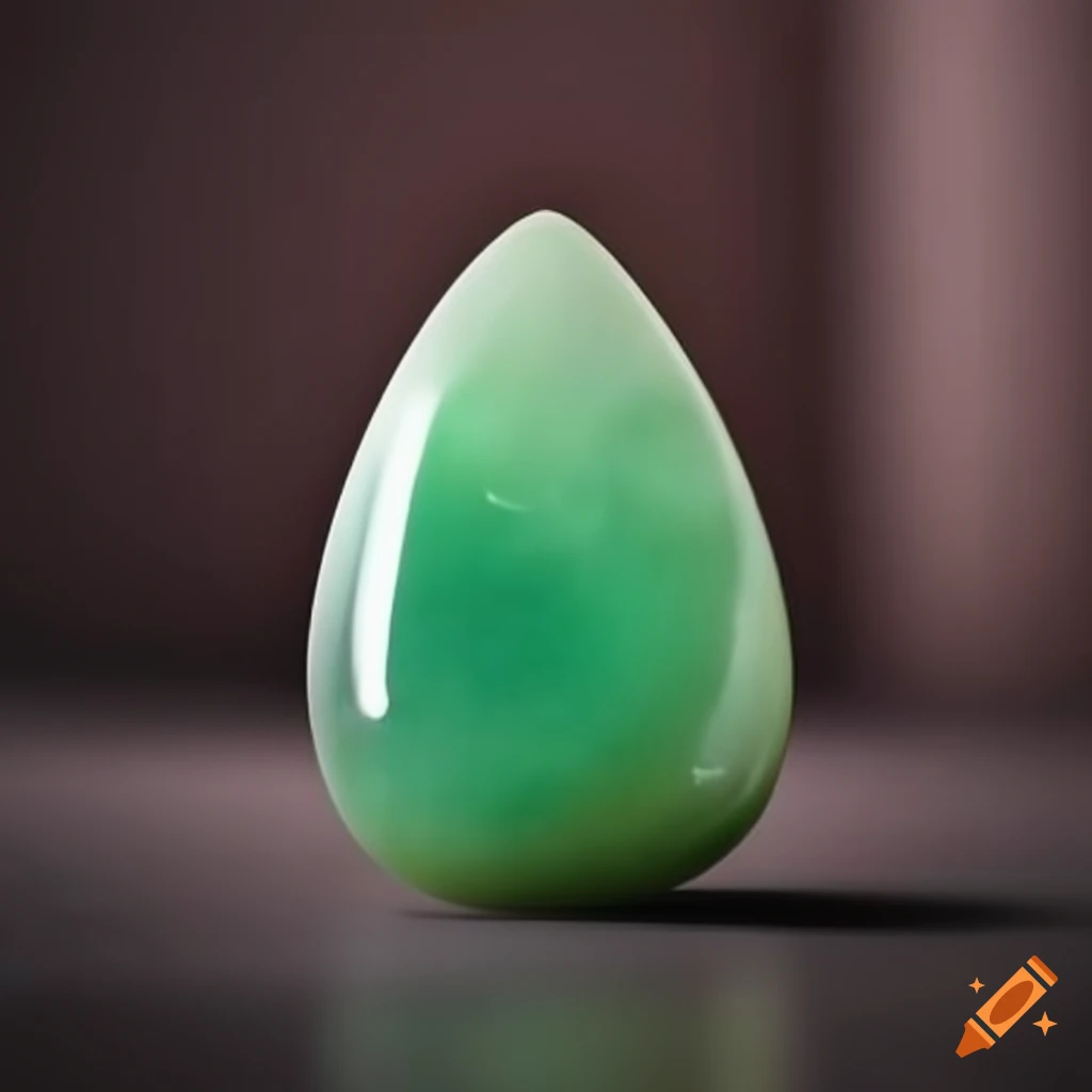 Oval jade gemstone on Craiyon