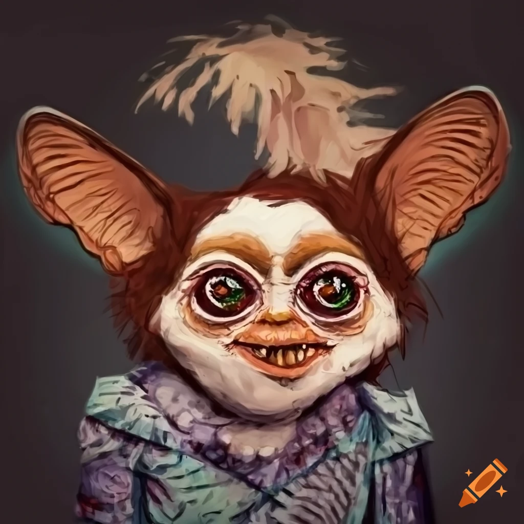 Artwork of gremlins fixing machines on Craiyon