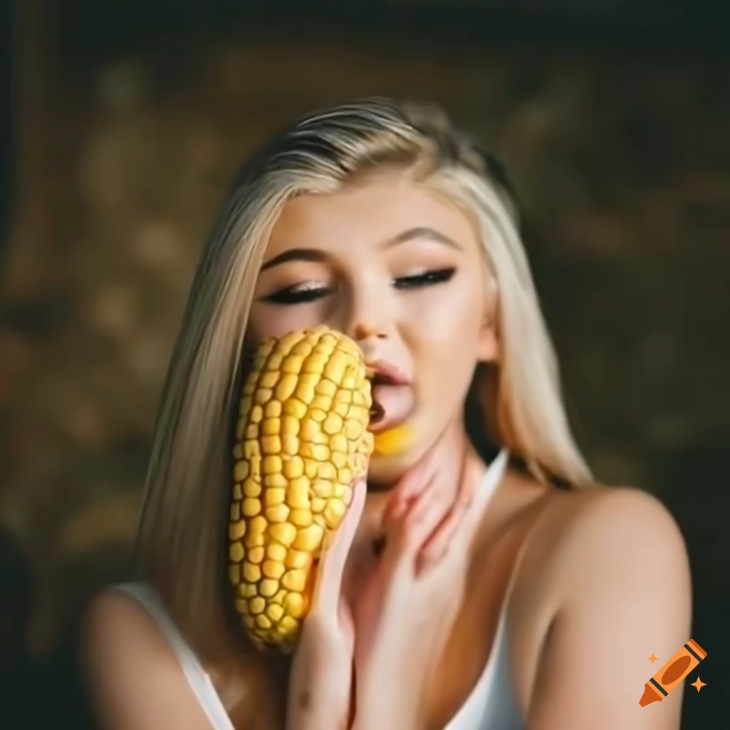 Loren gray enjoying corn on the cob on Craiyon
