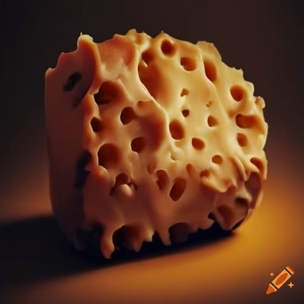 Brie cheese with red mold on Craiyon