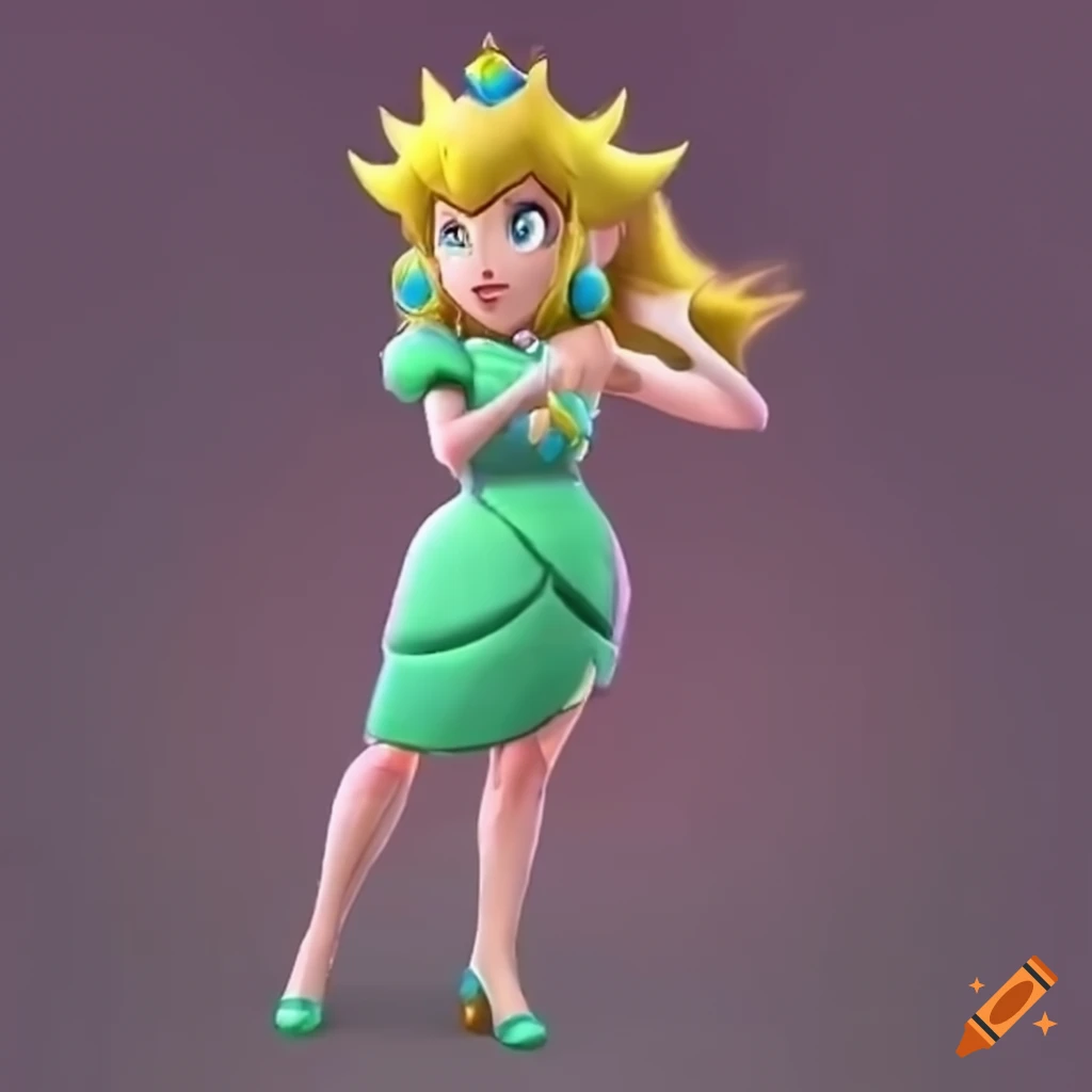 Link cosplaying as princess peach