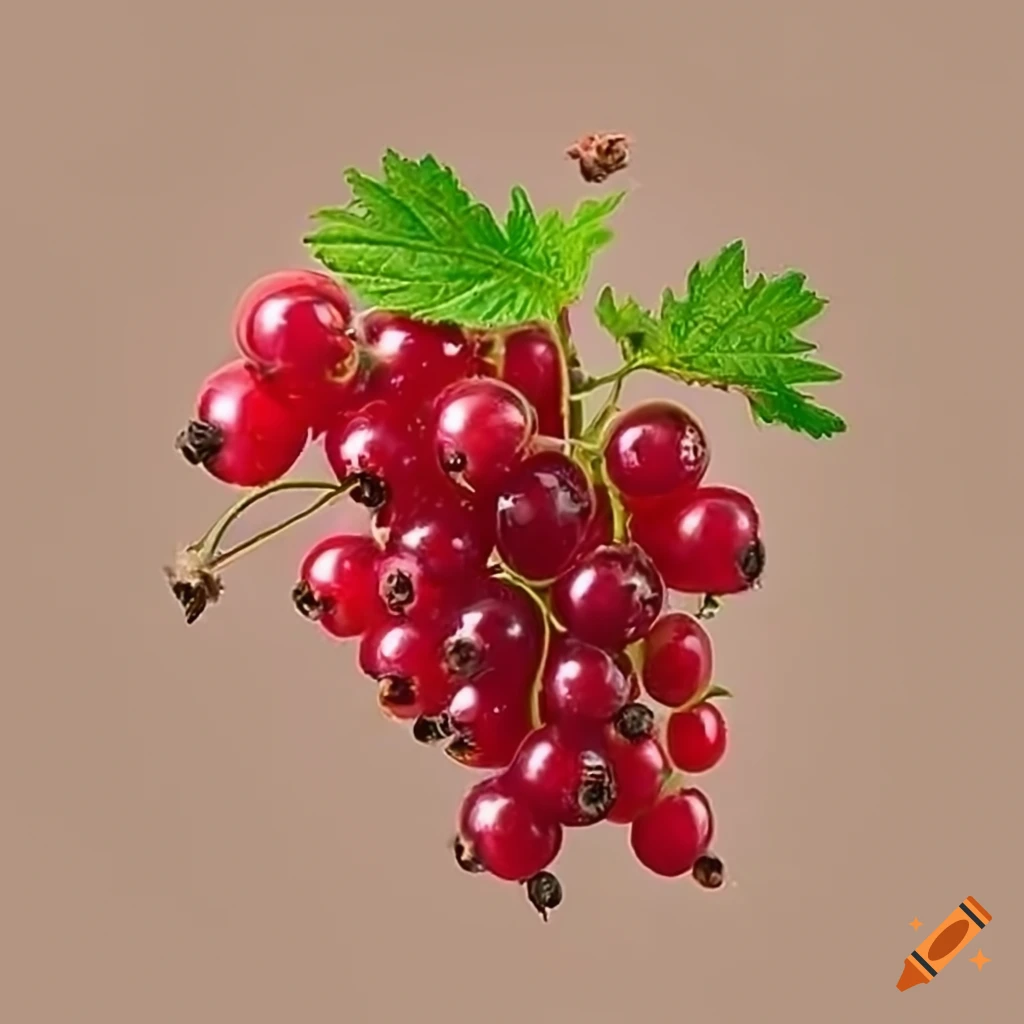 Close-up of redcurrants on Craiyon