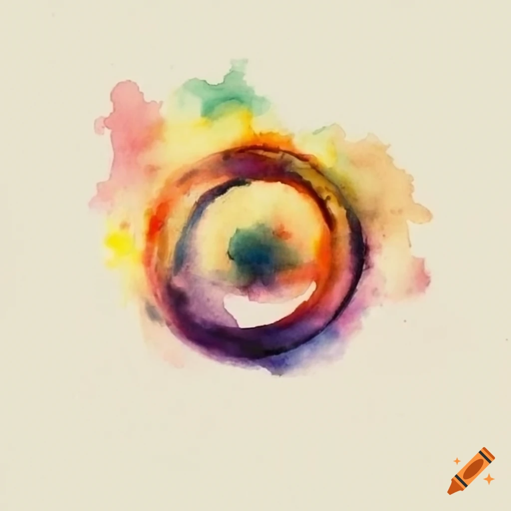 Watercolor of the one ring on Craiyon