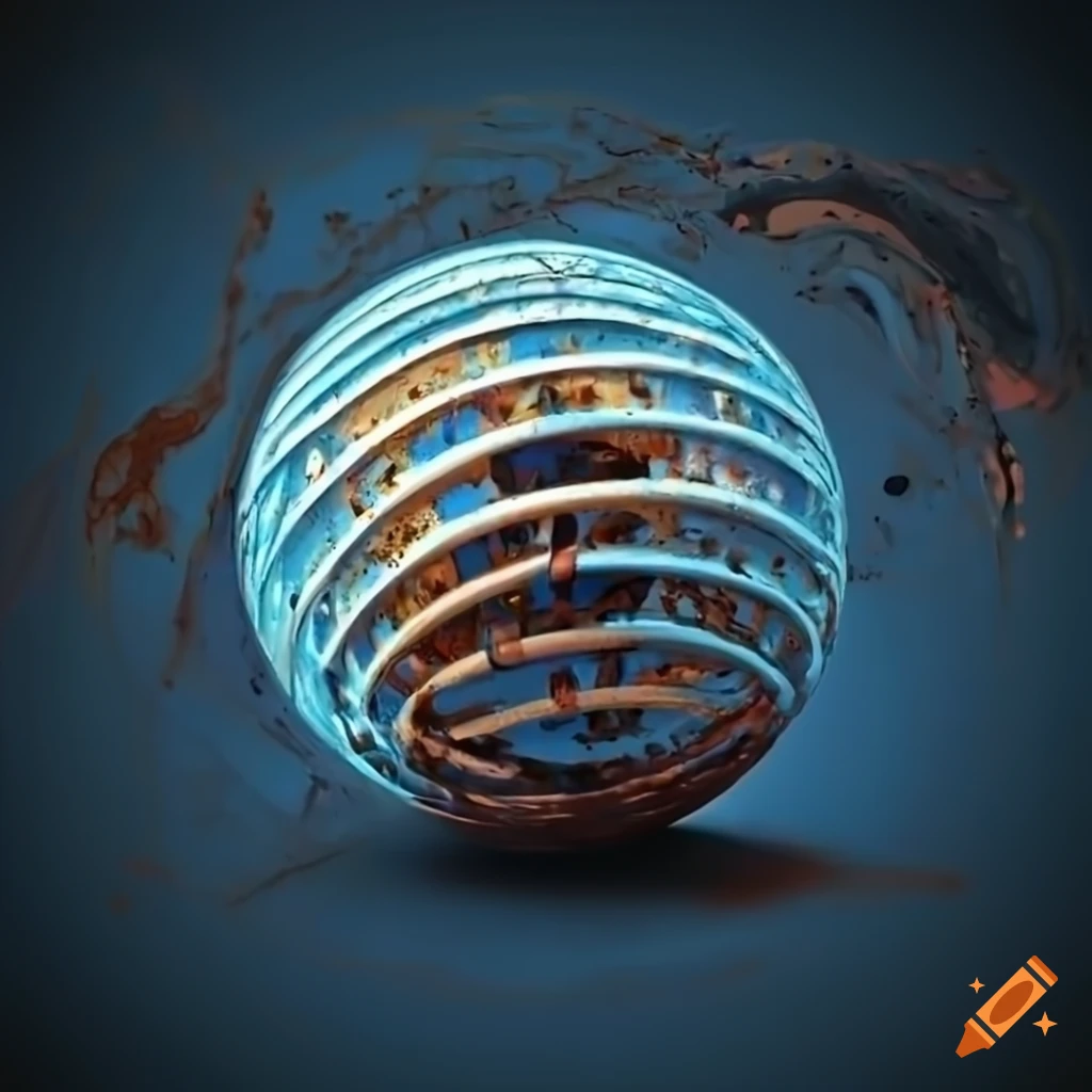 Abstract 3d vector mechanical ball painting on Craiyon