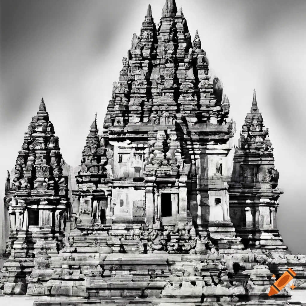 Prambanan temple with javanese modern culture on Craiyon