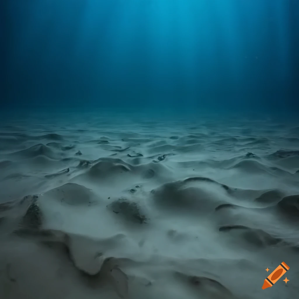 Sandy ground underwater on Craiyon