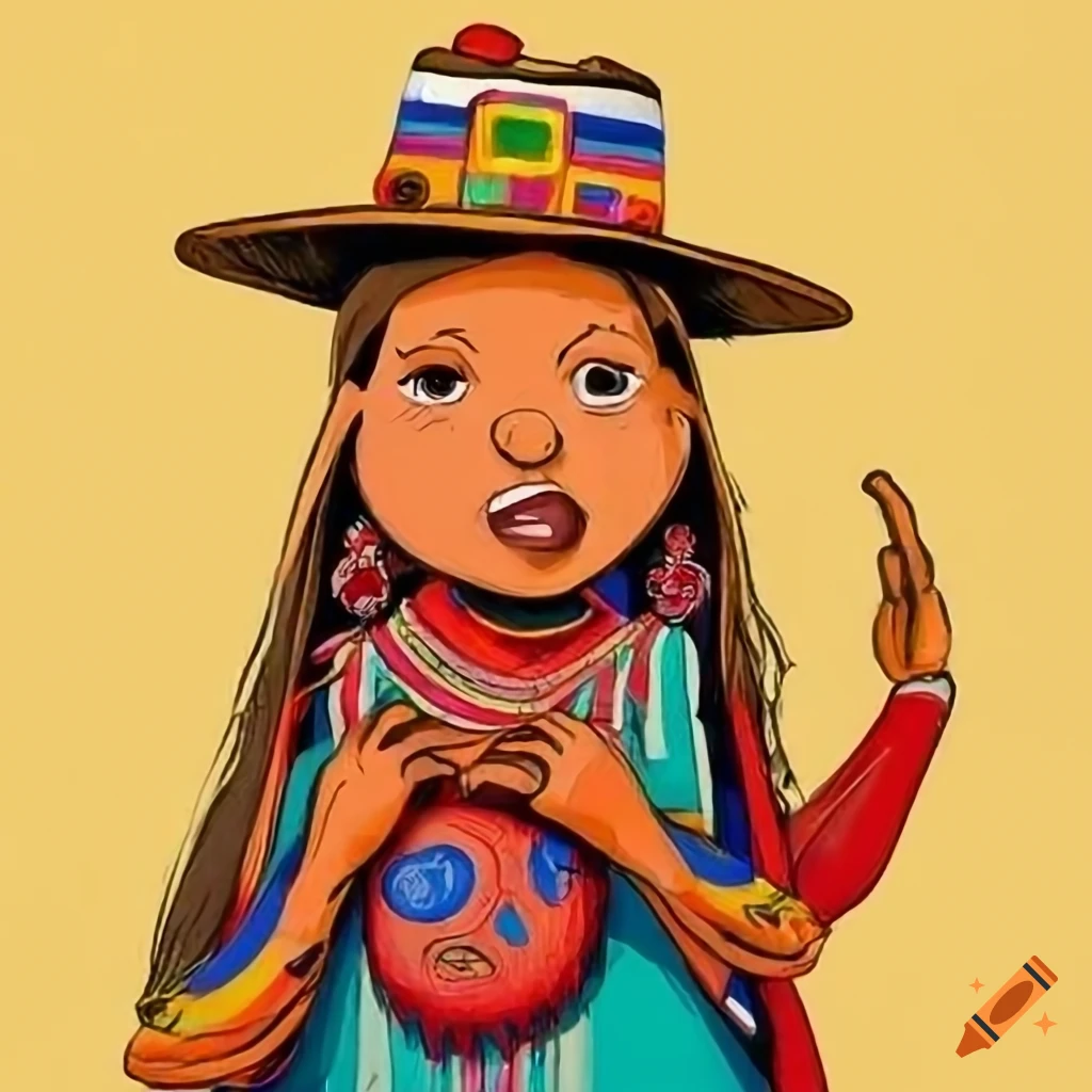 Peruvian cartoon artwork on Craiyon