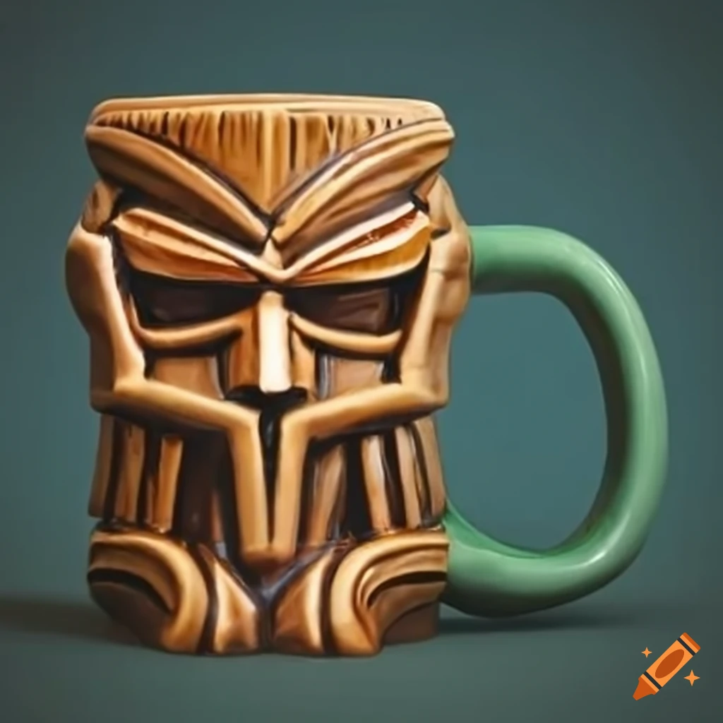 Magma-powered high-tech serrated mug on Craiyon