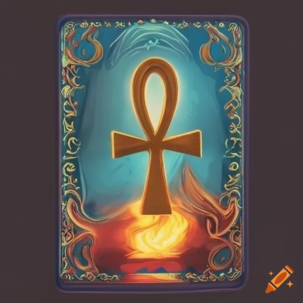 Playing card with religious iconography on Craiyon