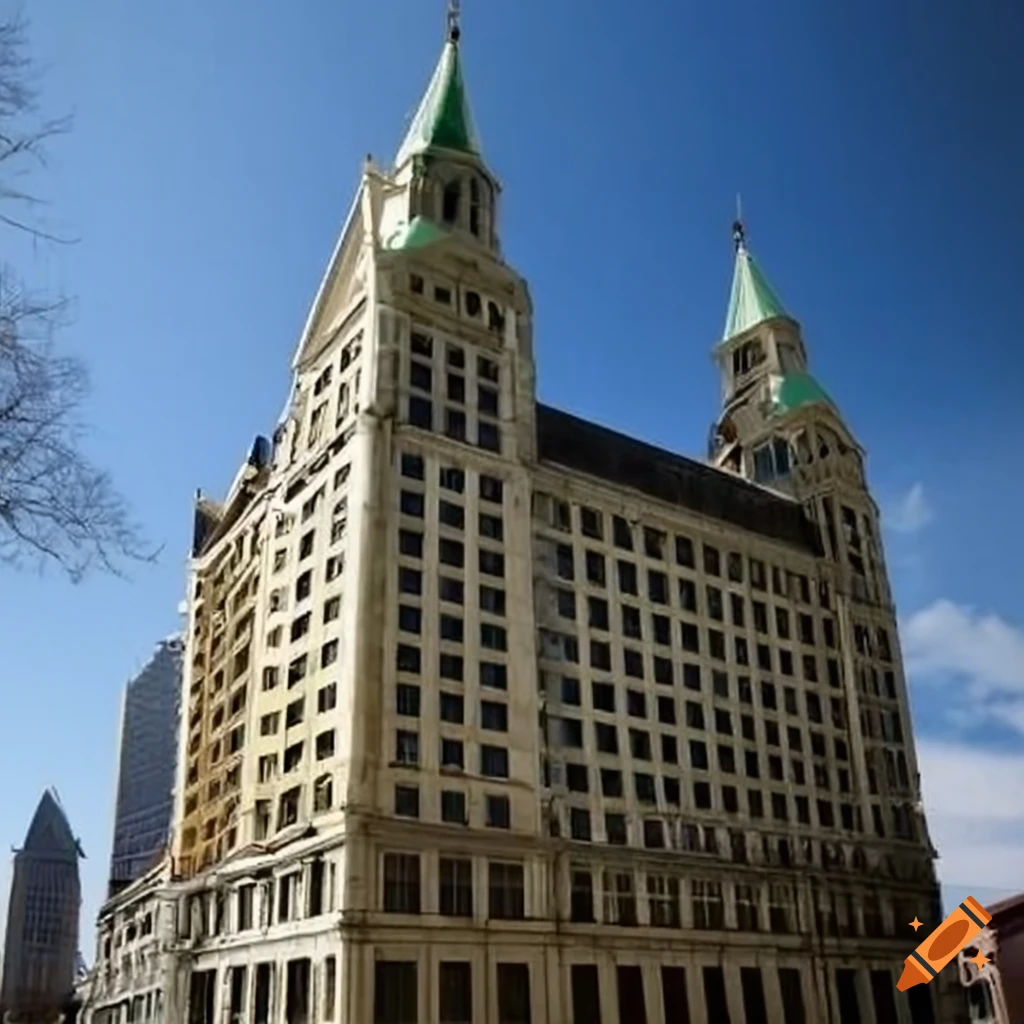 Impressive building in the city