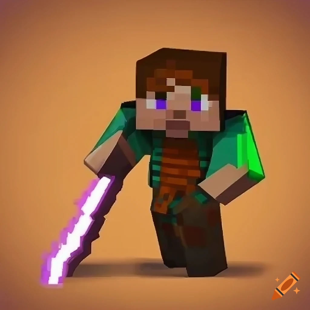 Classic minecraft mode logo on Craiyon