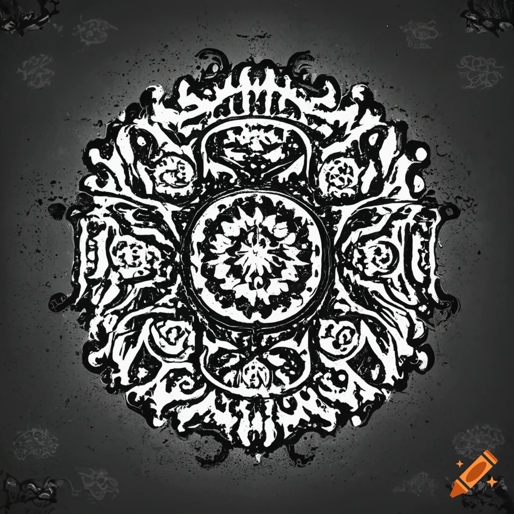 Black and white stamp patterns