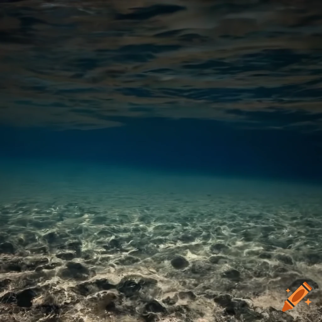 Detailed underwater view with sandy ground on Craiyon