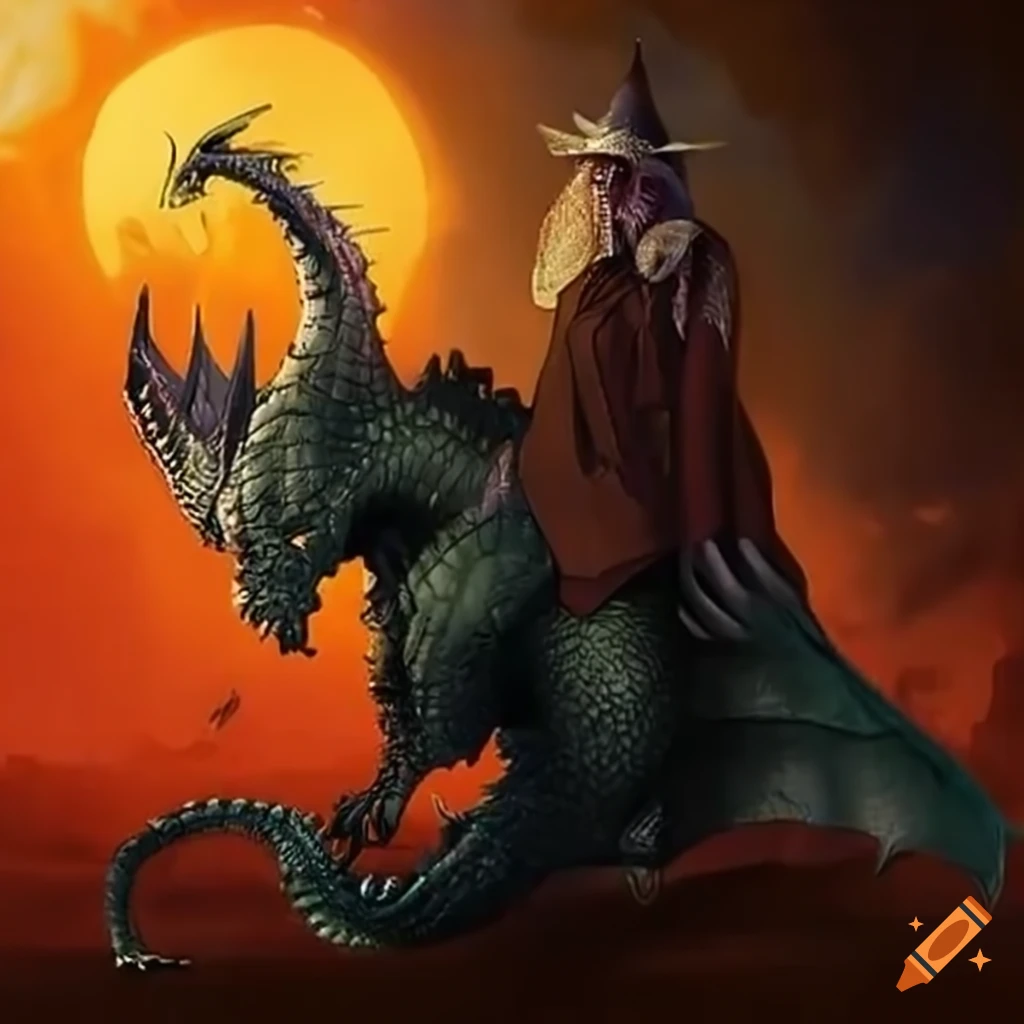 Steve harvey as a wizard riding a dragon