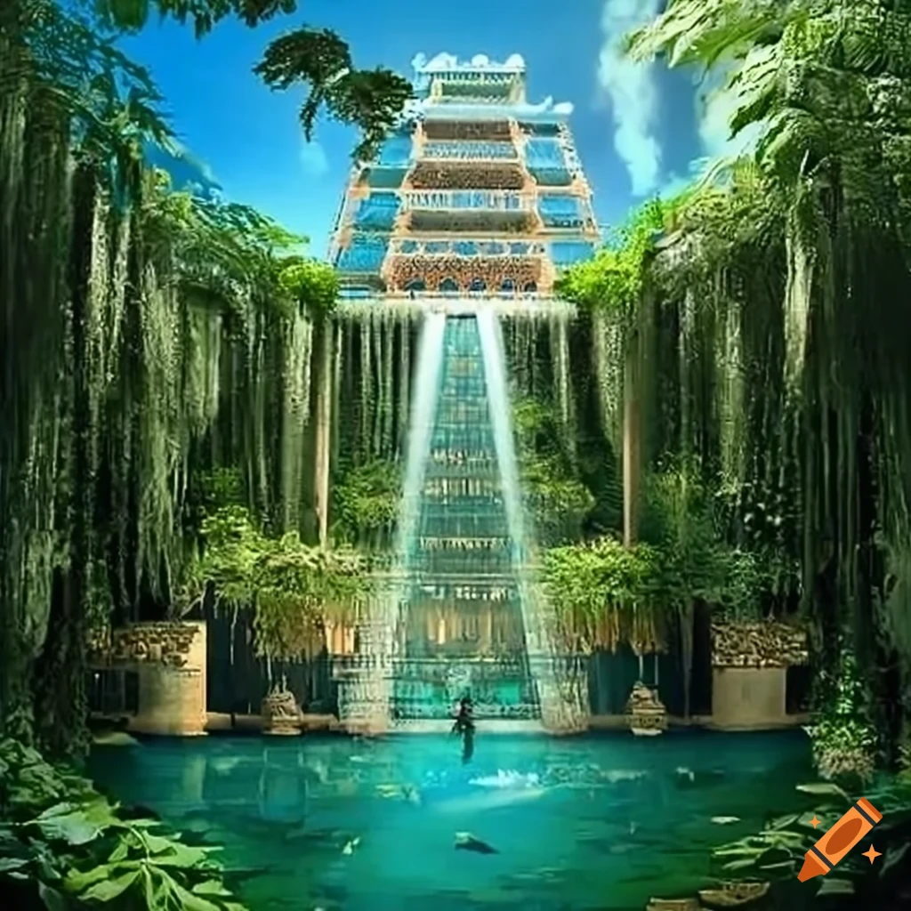 Picture Of The Hanging Gardens Of Babylon On Craiyon