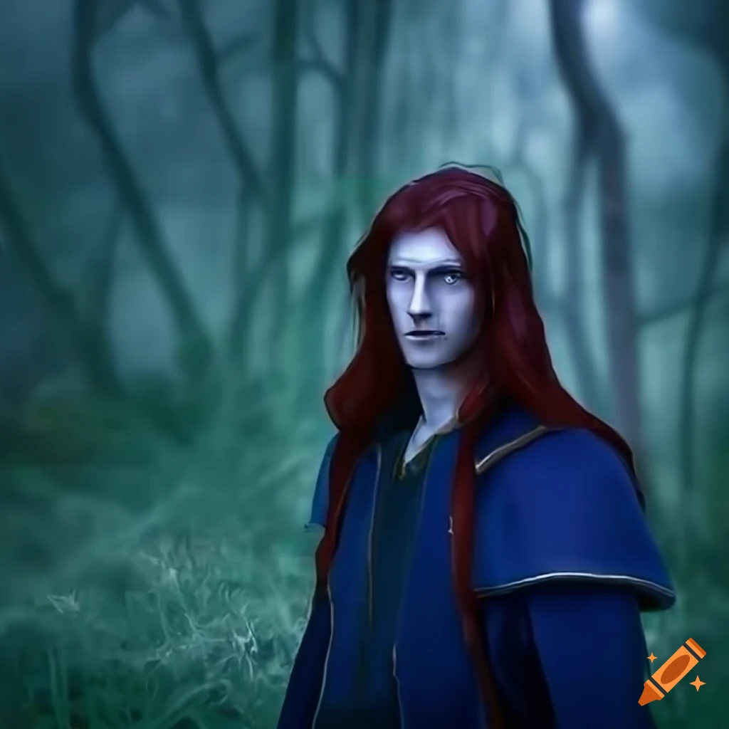 Image of a mystical male elf wizard on Craiyon