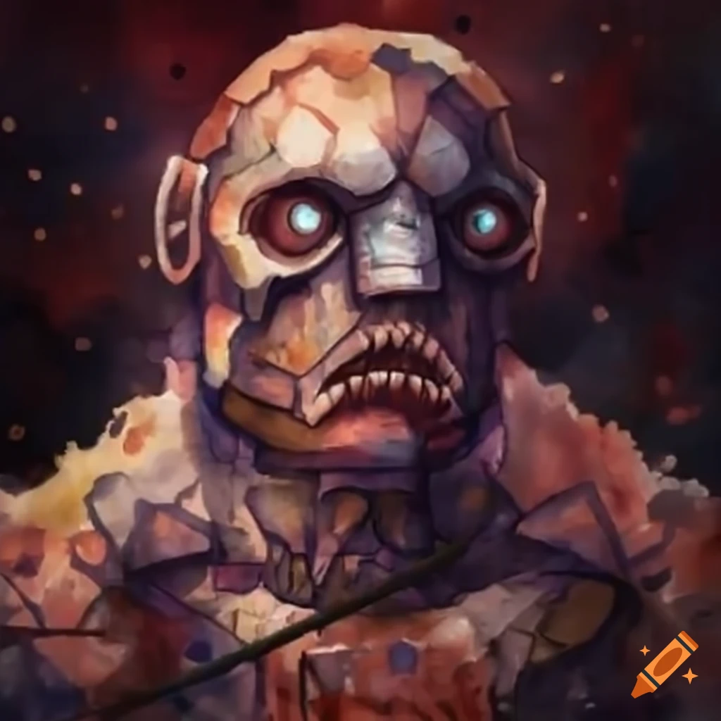 Artistic portrayal of dreamybull as a warhammer 40k character on Craiyon