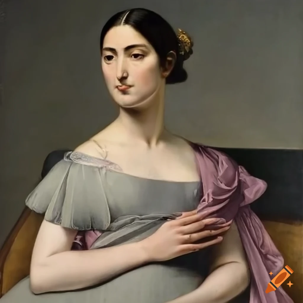 Portrait of a young woman by ingres on Craiyon