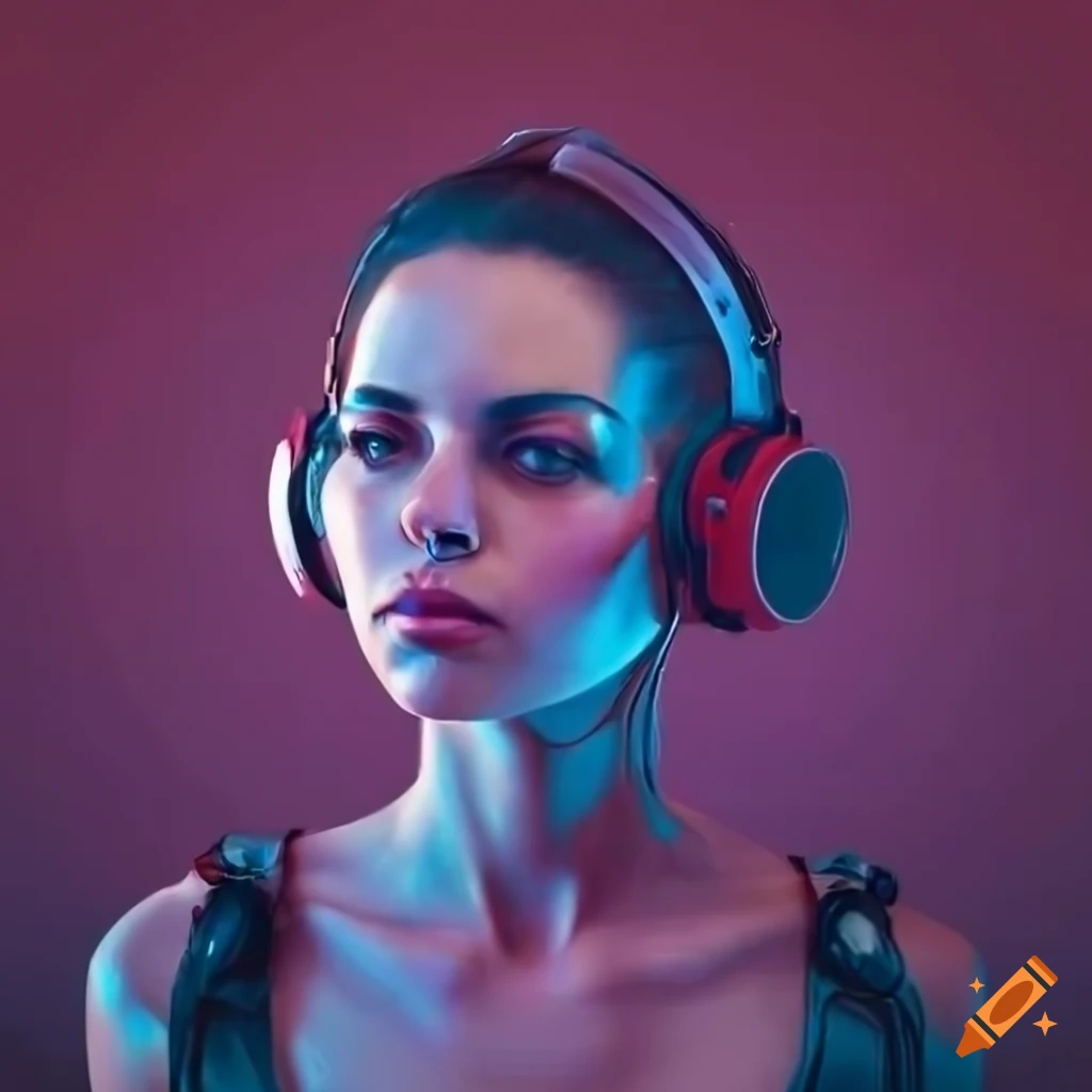 Cyberpunk headphones on Craiyon