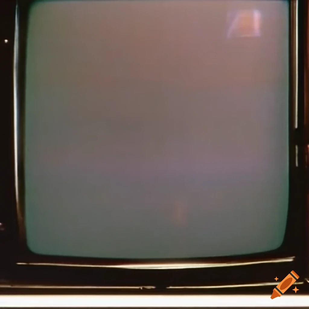 Close up of a 1970s television screen