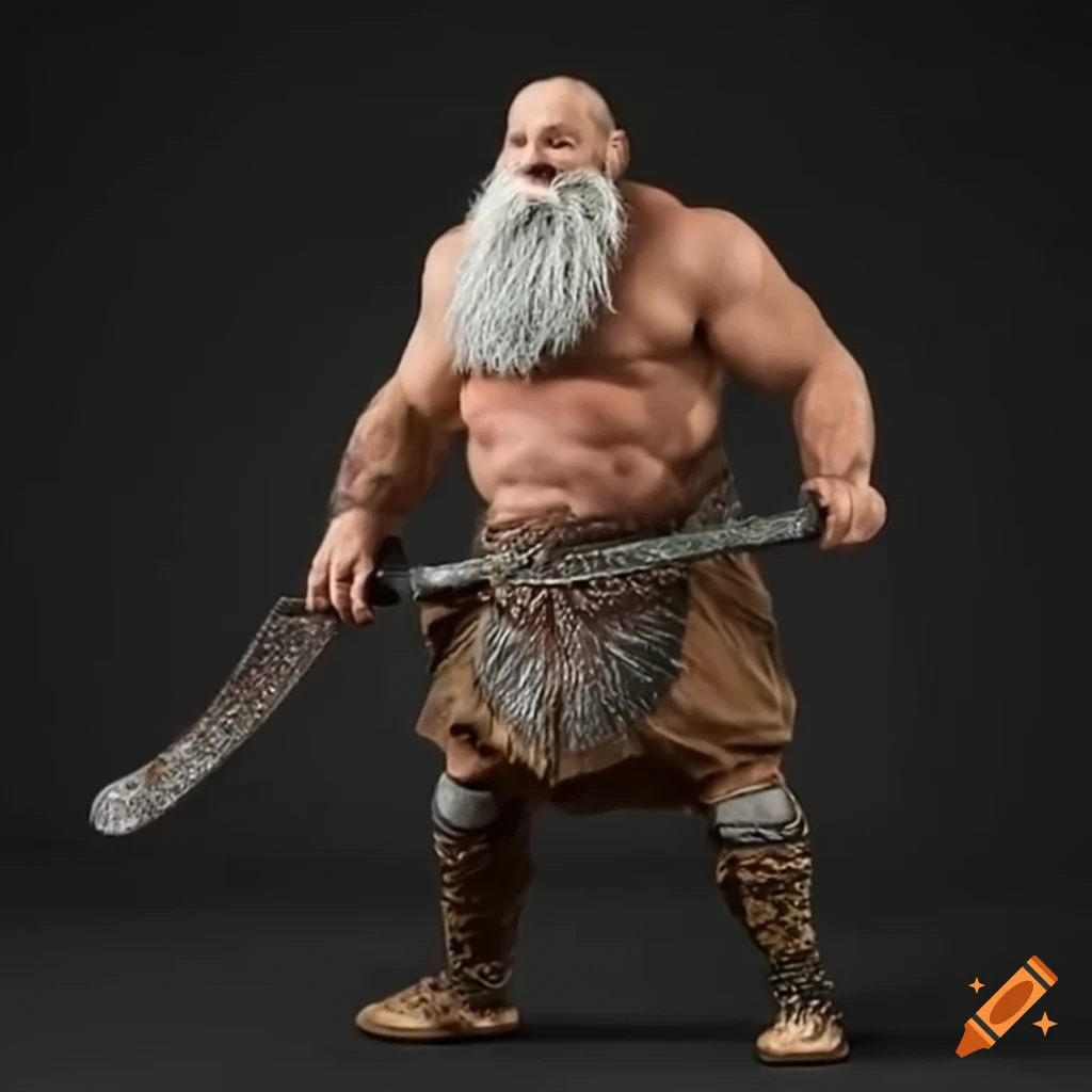 Character art of a buff monk on Craiyon