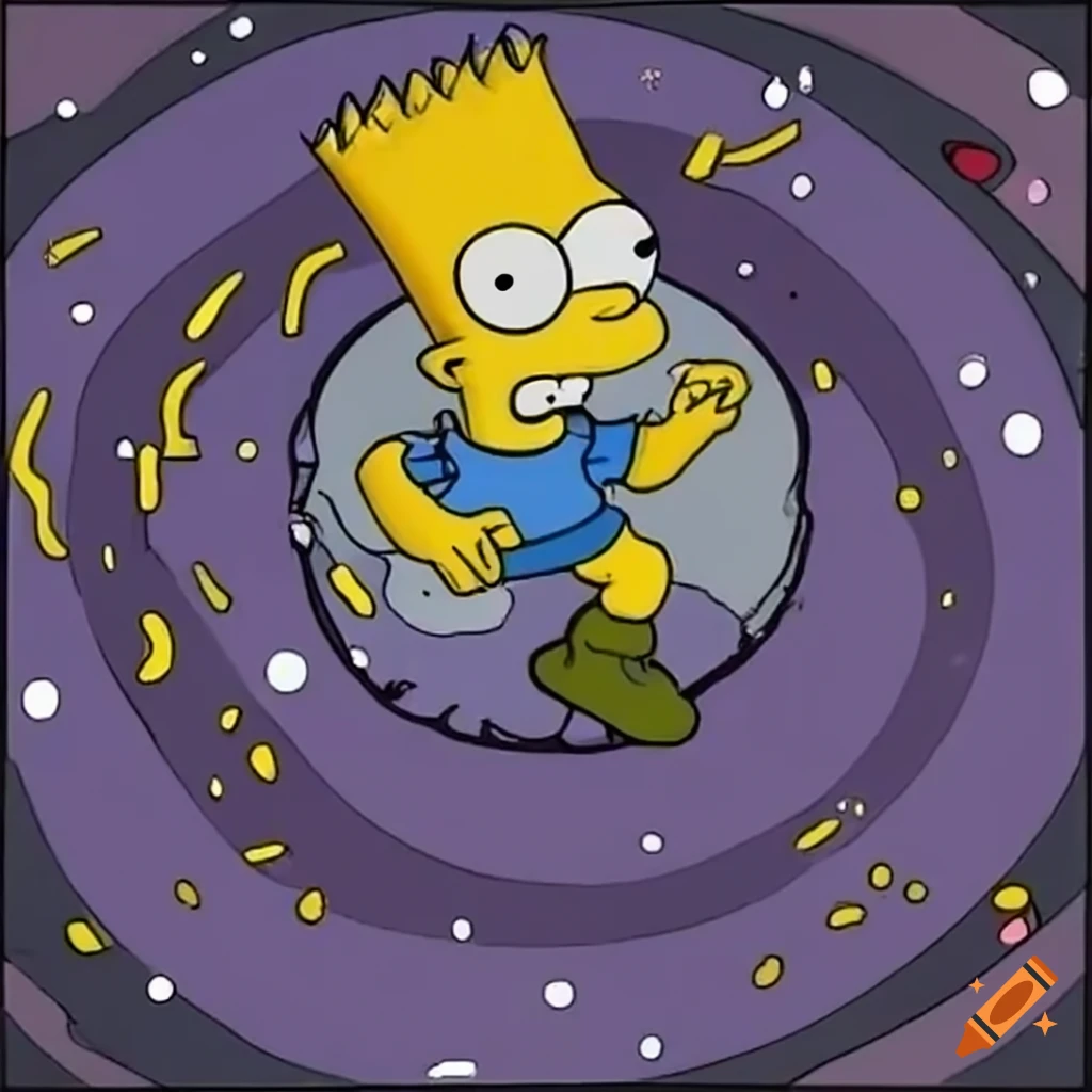 Marge simpson in a television on Craiyon