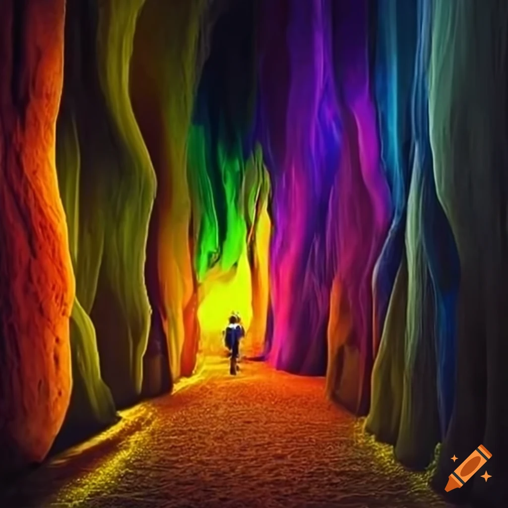 Colorful underground world on Craiyon