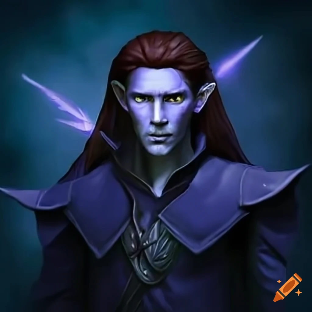Image of a mystical male elf wizard with unique appearance on Craiyon