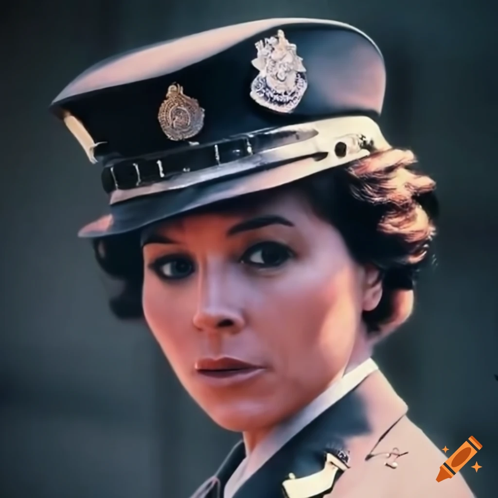 Vintage photo of a female police officer in los angeles on Craiyon