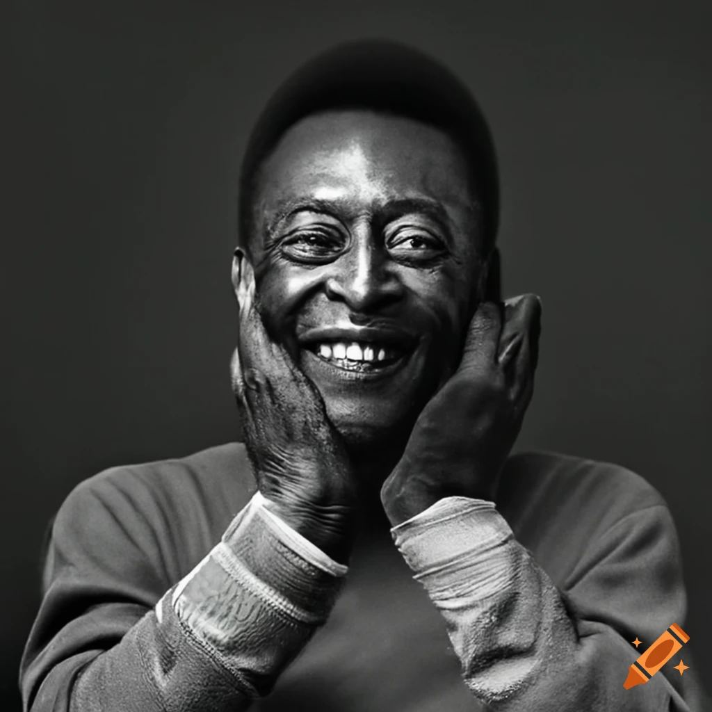 Portrait of the brazilian legend pele on Craiyon