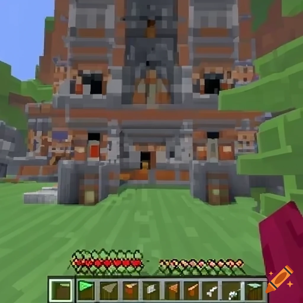 Screenshot of a minecraft client open