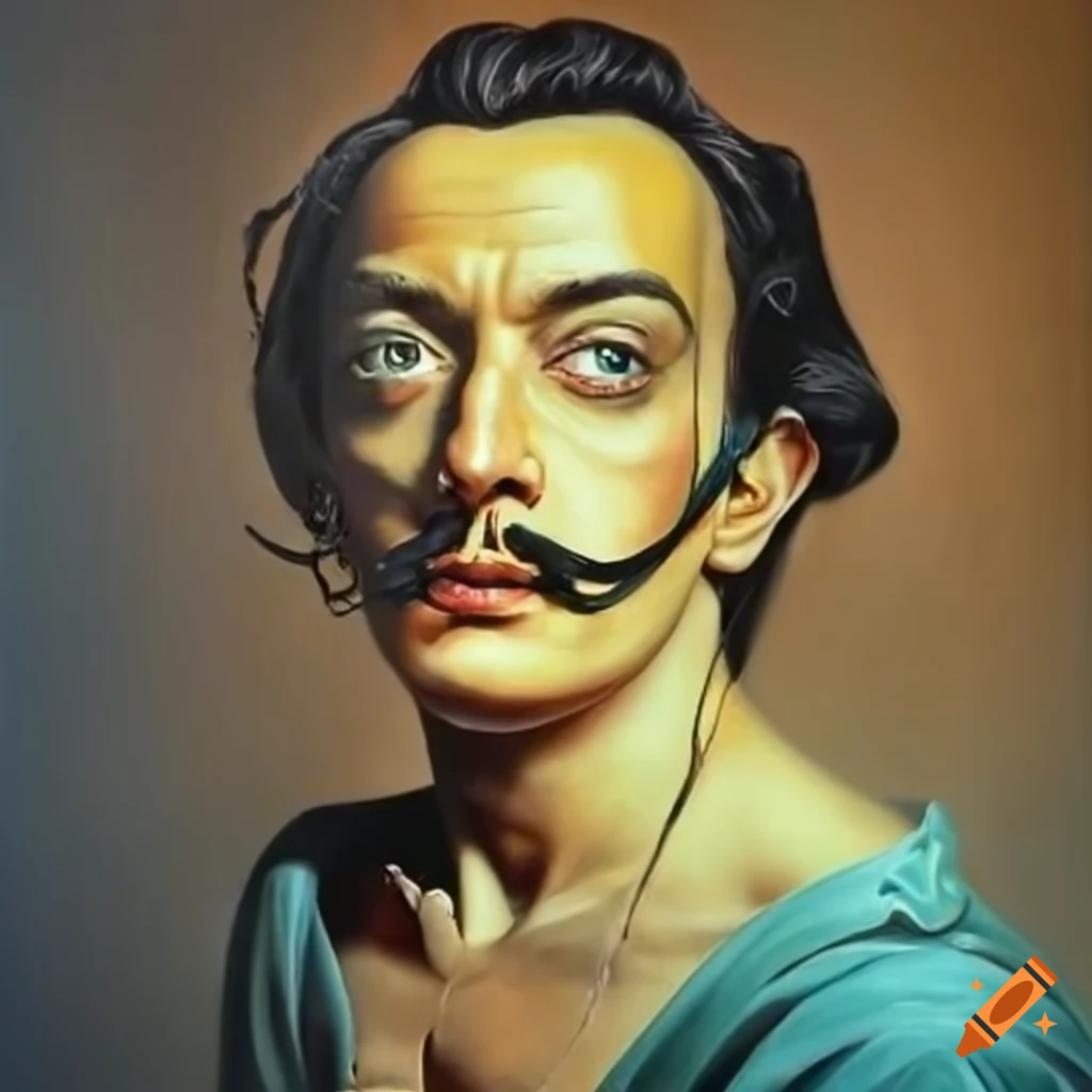 Surrealist painting of a man in a white room on Craiyon