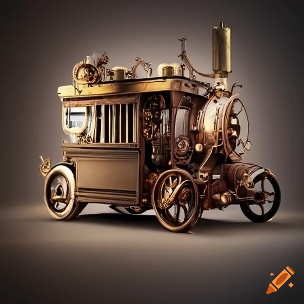 Steampunk car on Craiyon