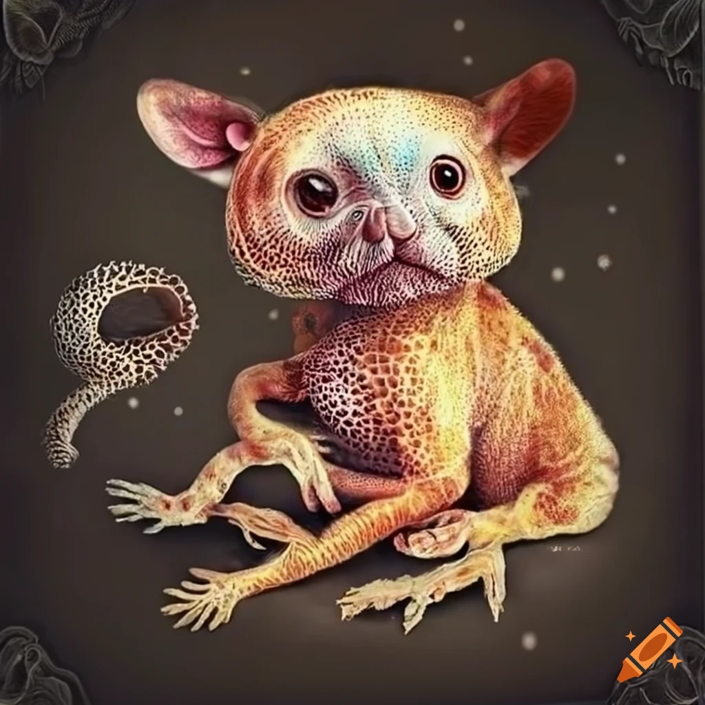 Adorable animals with Haeckel and DaVinci influences on Craiyon