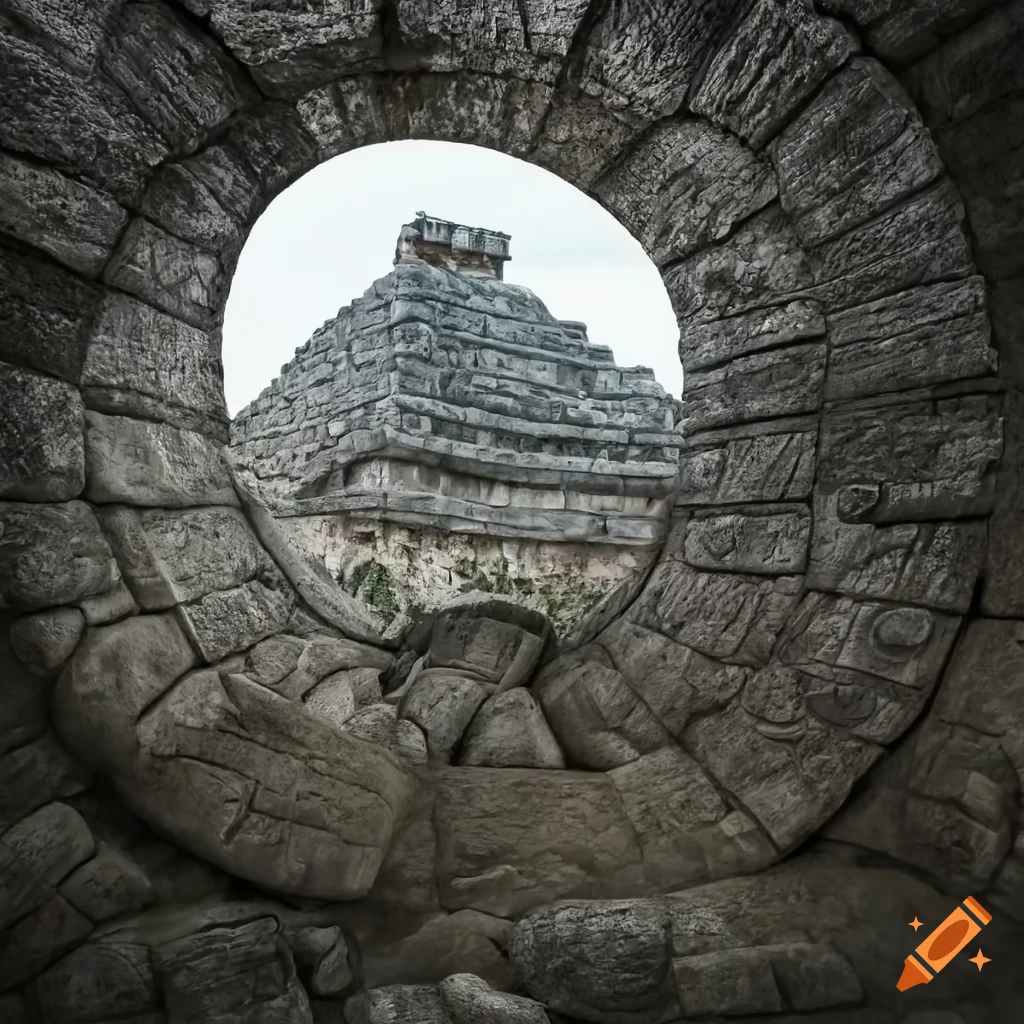 Impressive Mayan-style stone Babel Tower on Craiyon
