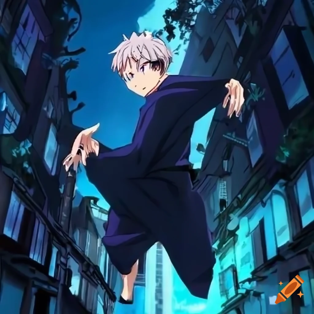 Digital art of a character performing a powerful attack