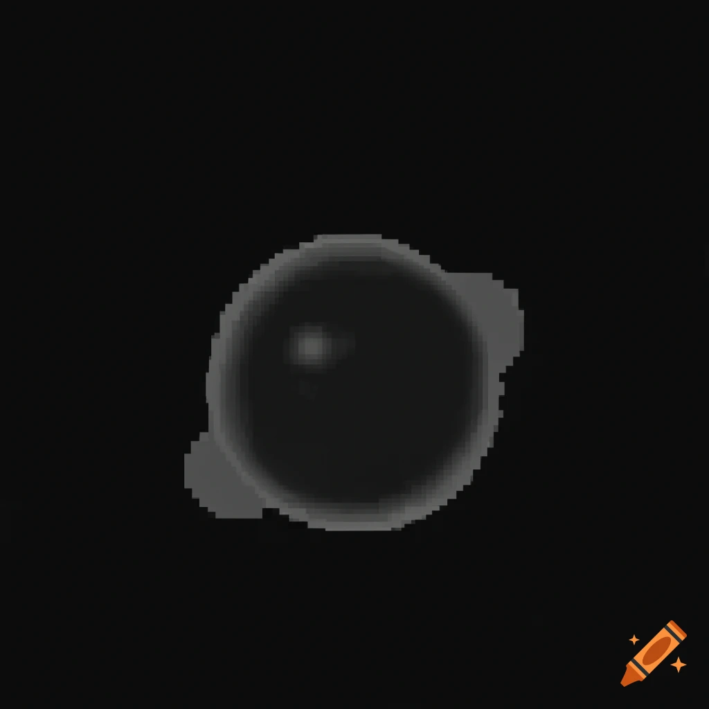 Abstract black goo orb in pixel art style on Craiyon