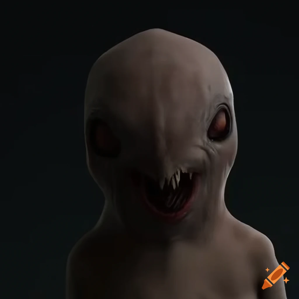 Scary faceless creature artwork on Craiyon