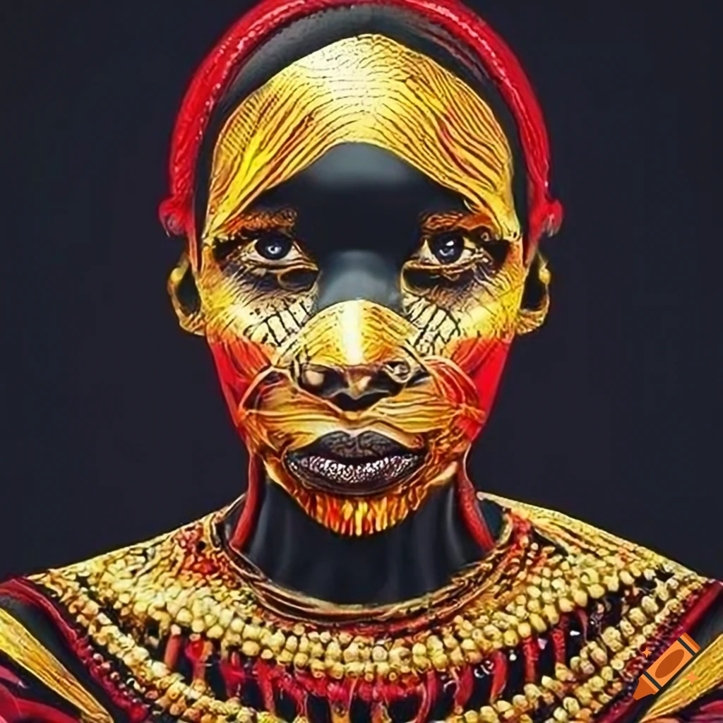 African vintage traditional art on Craiyon