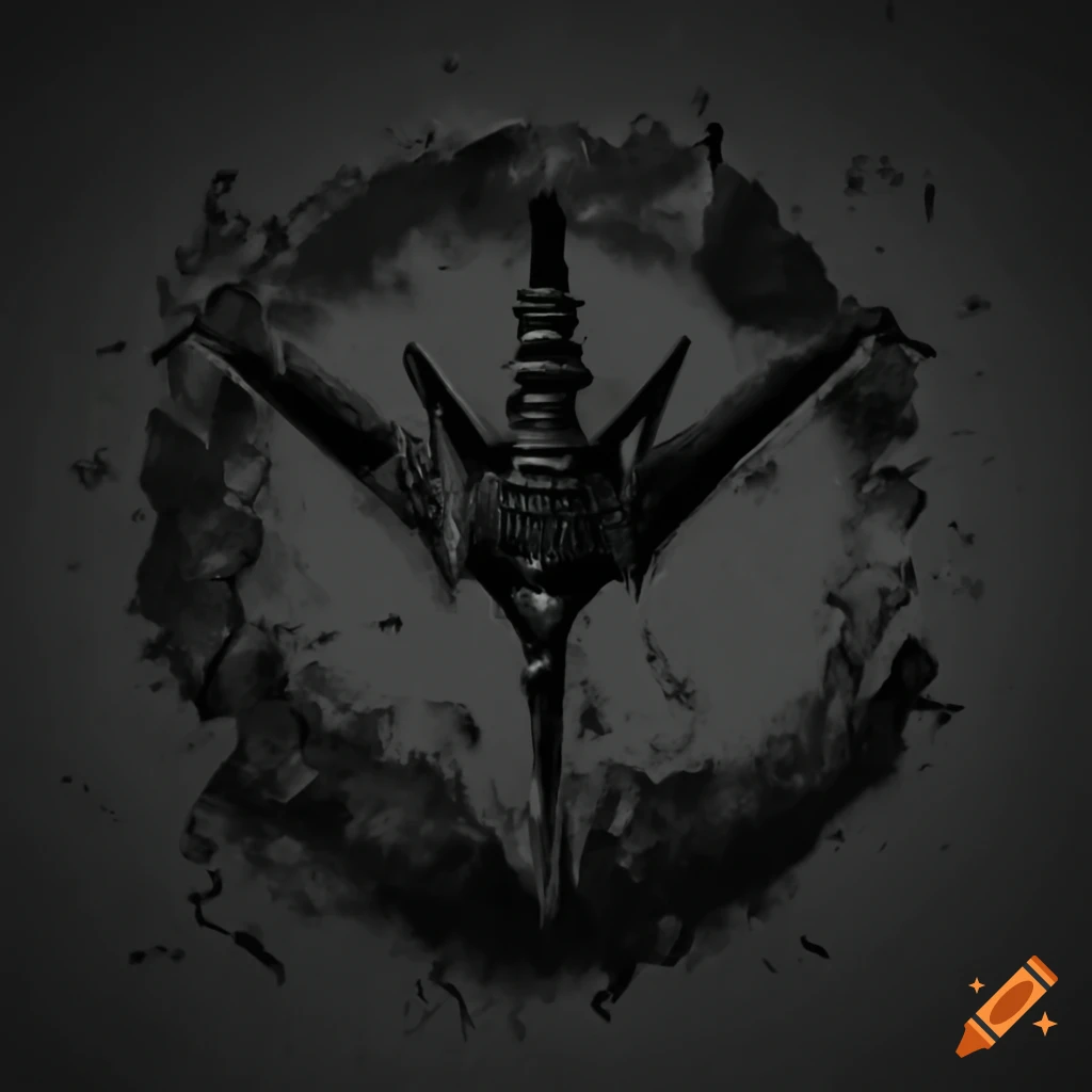 Emblem of the iron crown of the witchking of angmar on Craiyon